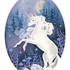 Cat Art Watercolor Print Ghosty Meets a Unicat Fantasy Art. Whimsical ...