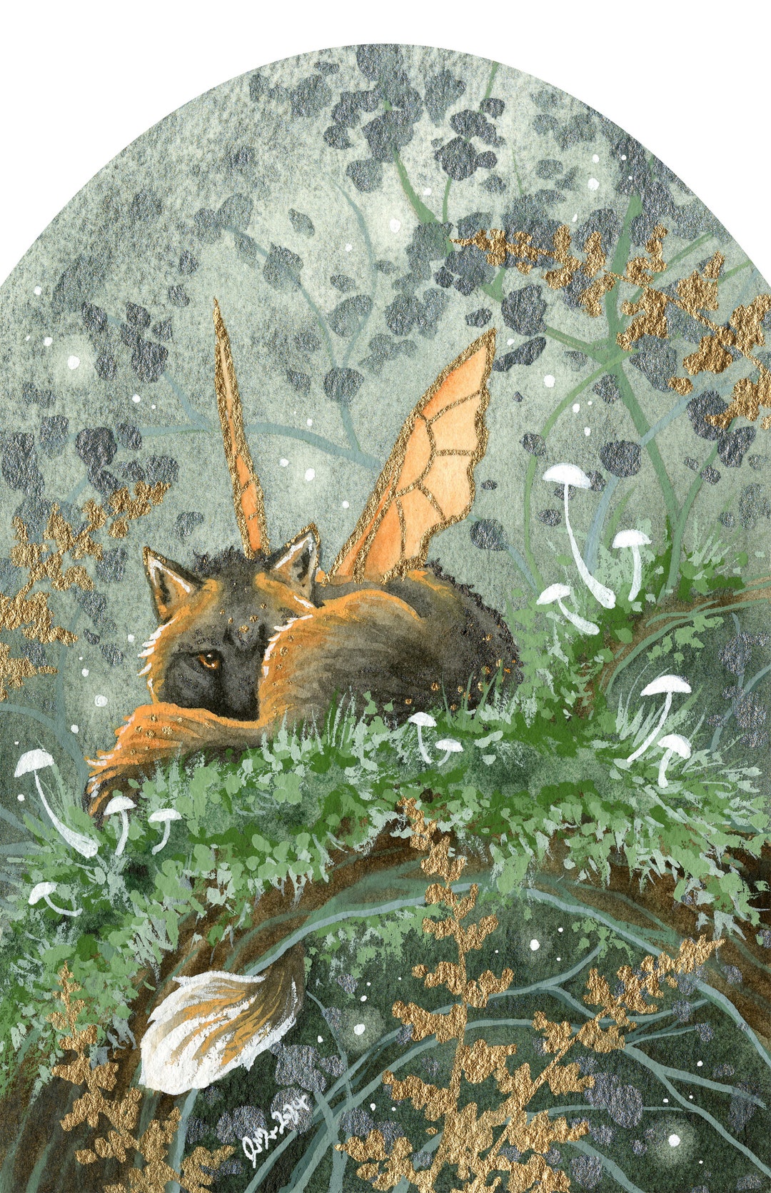 Fox Art Print - Hidden Whimsy - Fantasy Art. Whimsical Art. - Etsy