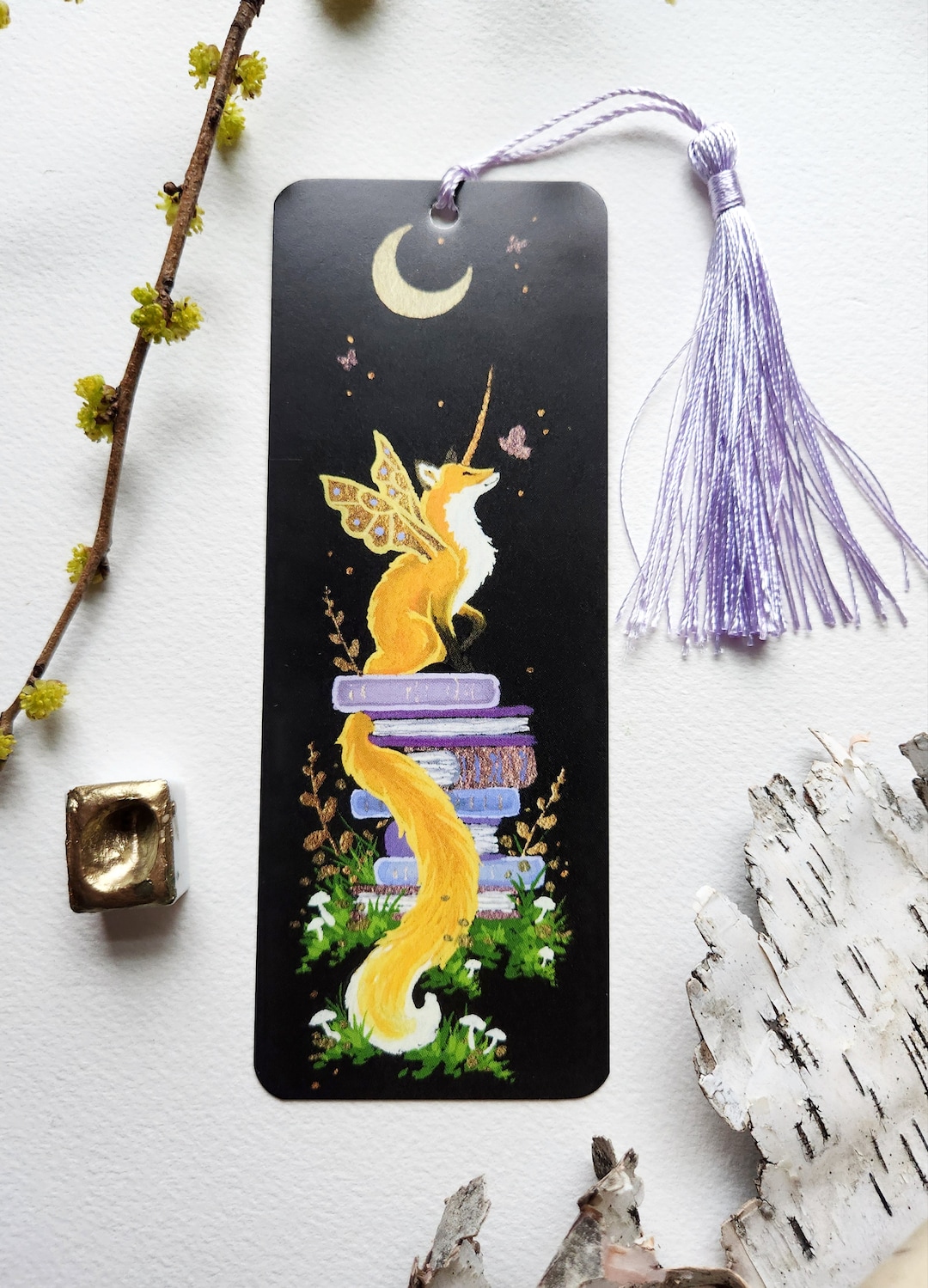 Fox Bookmark - Fantasy Art. Fairy Fox. Woodland Art. - Etsy