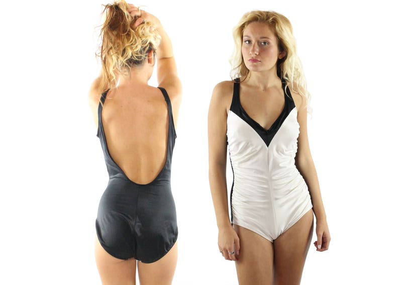 Vintage 80s One Piece Swimsuit Rose Marie Reid 1980s Large L Etsy