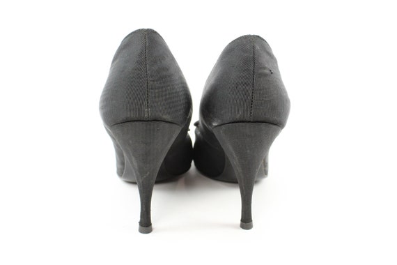 50's Black Stiletto Pumps Size 7 1/2 - Gem