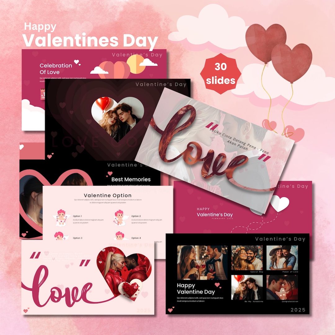 Love Day, Valentine's Day Slides Templates ,valentine's Day Powerpoint ...