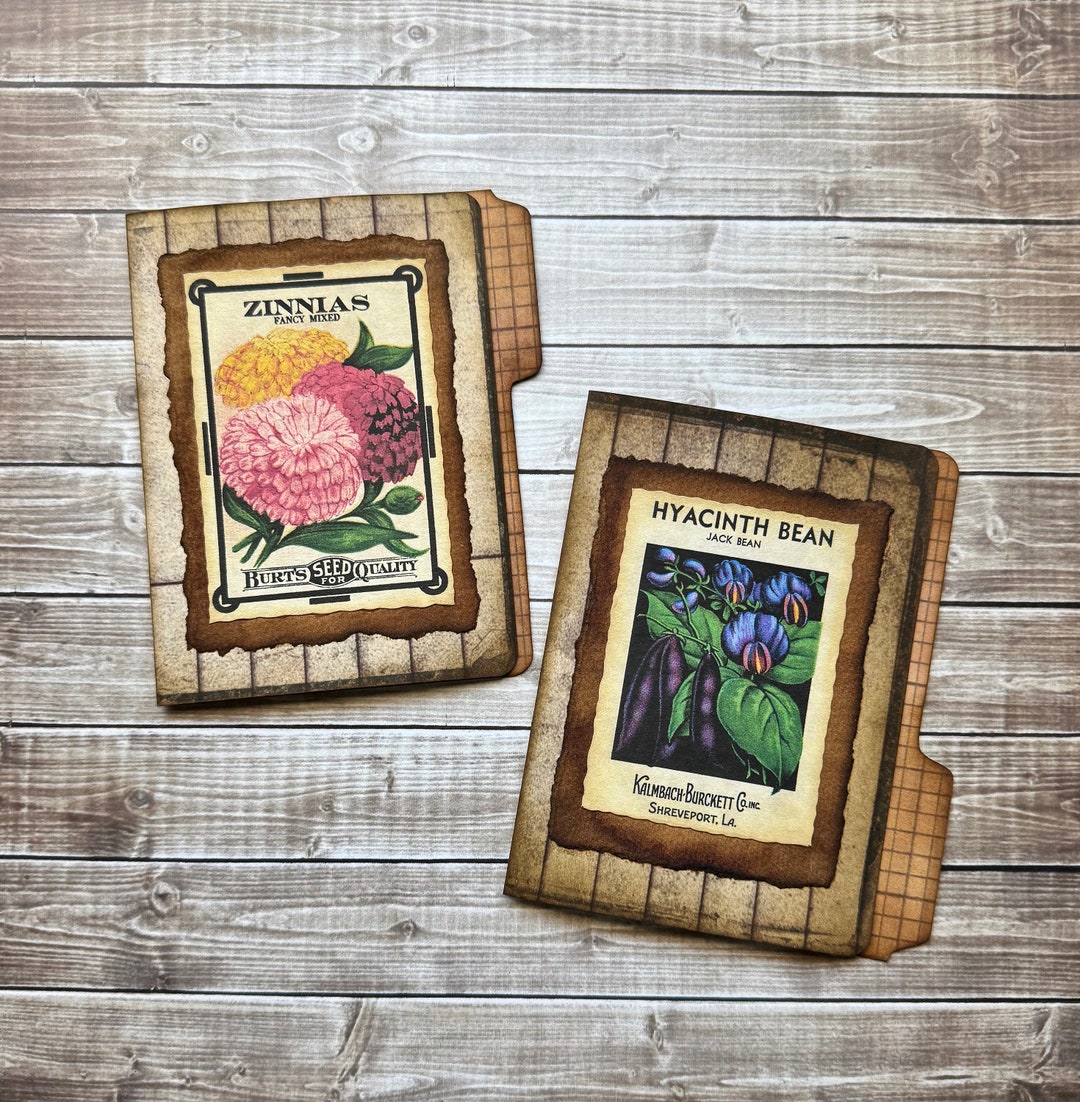 Seed Packet File Folder Journaling Cards, 2 Little Handmade Folders ...