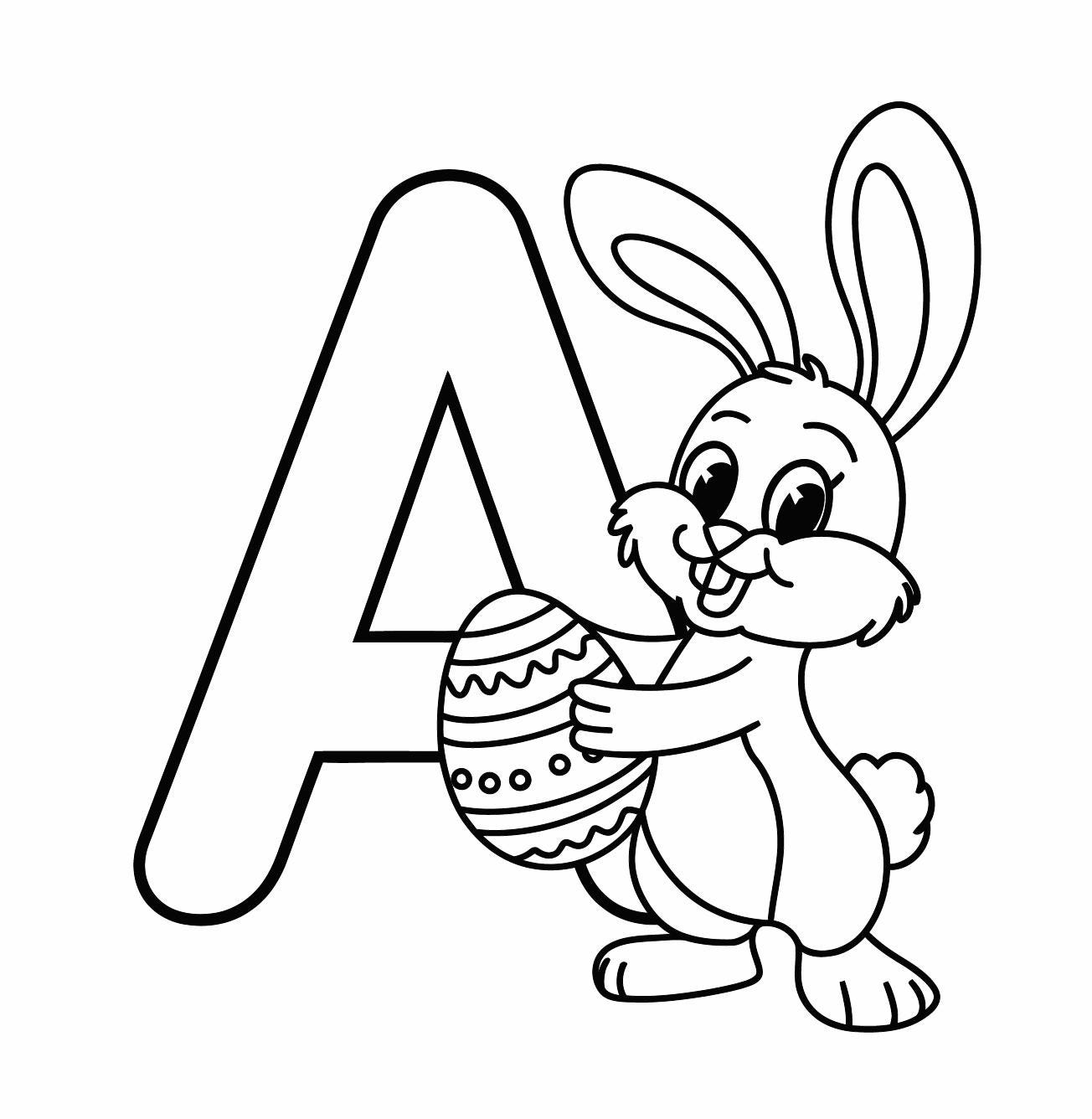 Easter Alphabet Coloring Book - Etsy