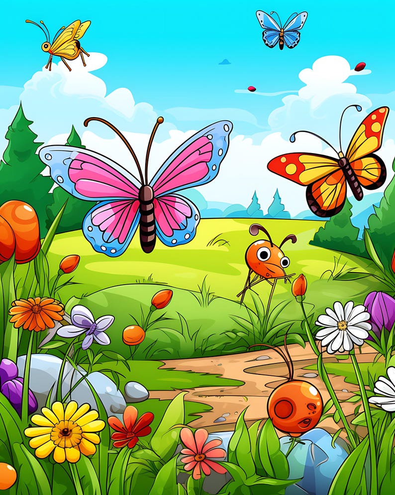 Digital Coloring Book for Kids - Etsy