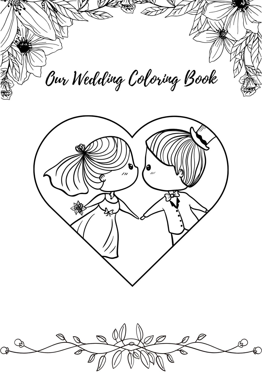 Our Wedding Coloring Book – Printable Wedding Activity for Kids ...