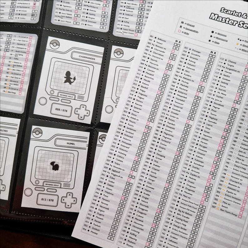 Mega Evolution Printable Binder Placeholders (style 1) + Checklists - Etsy