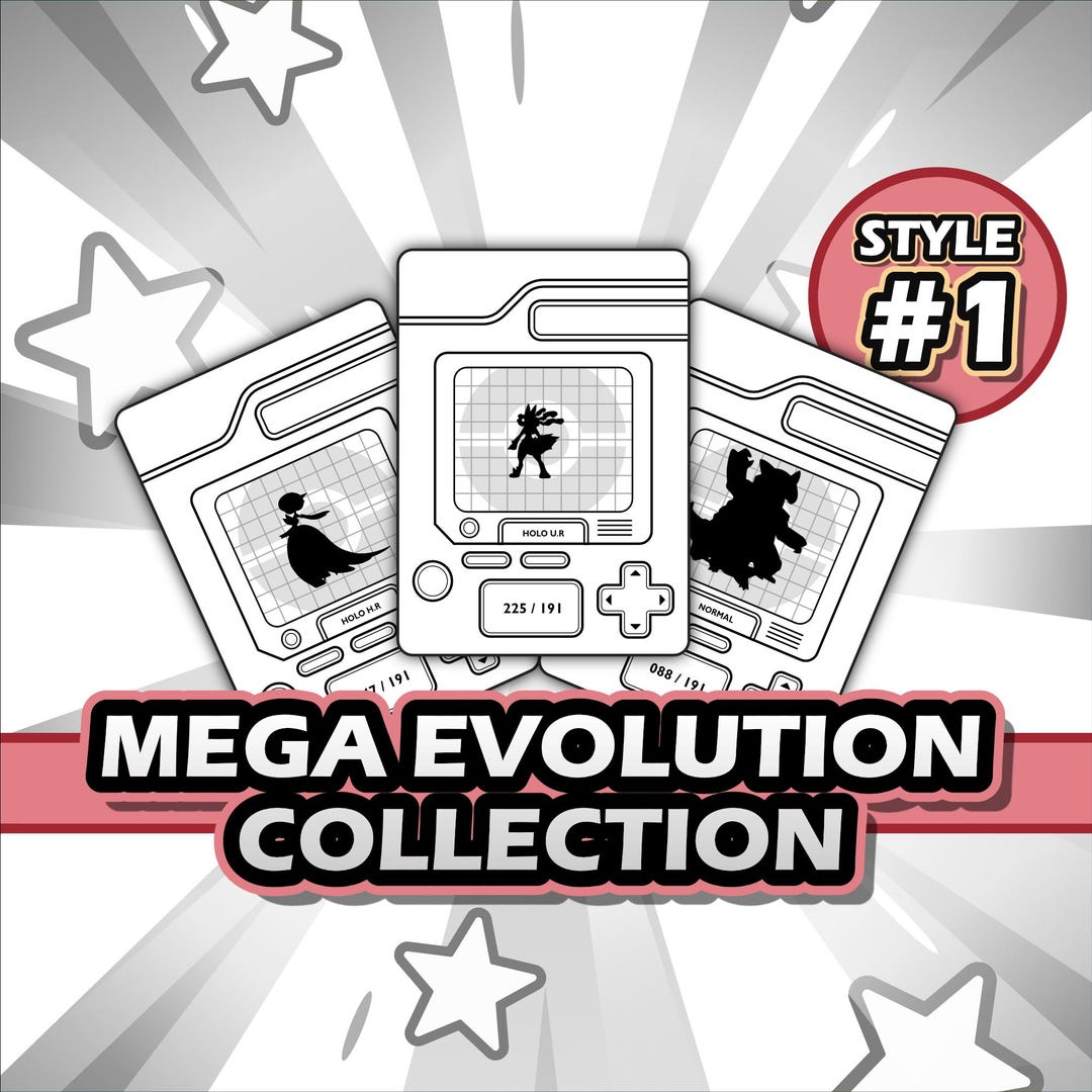 Mega Evolution Printable Binder Placeholders (style 1) + Checklists - Etsy