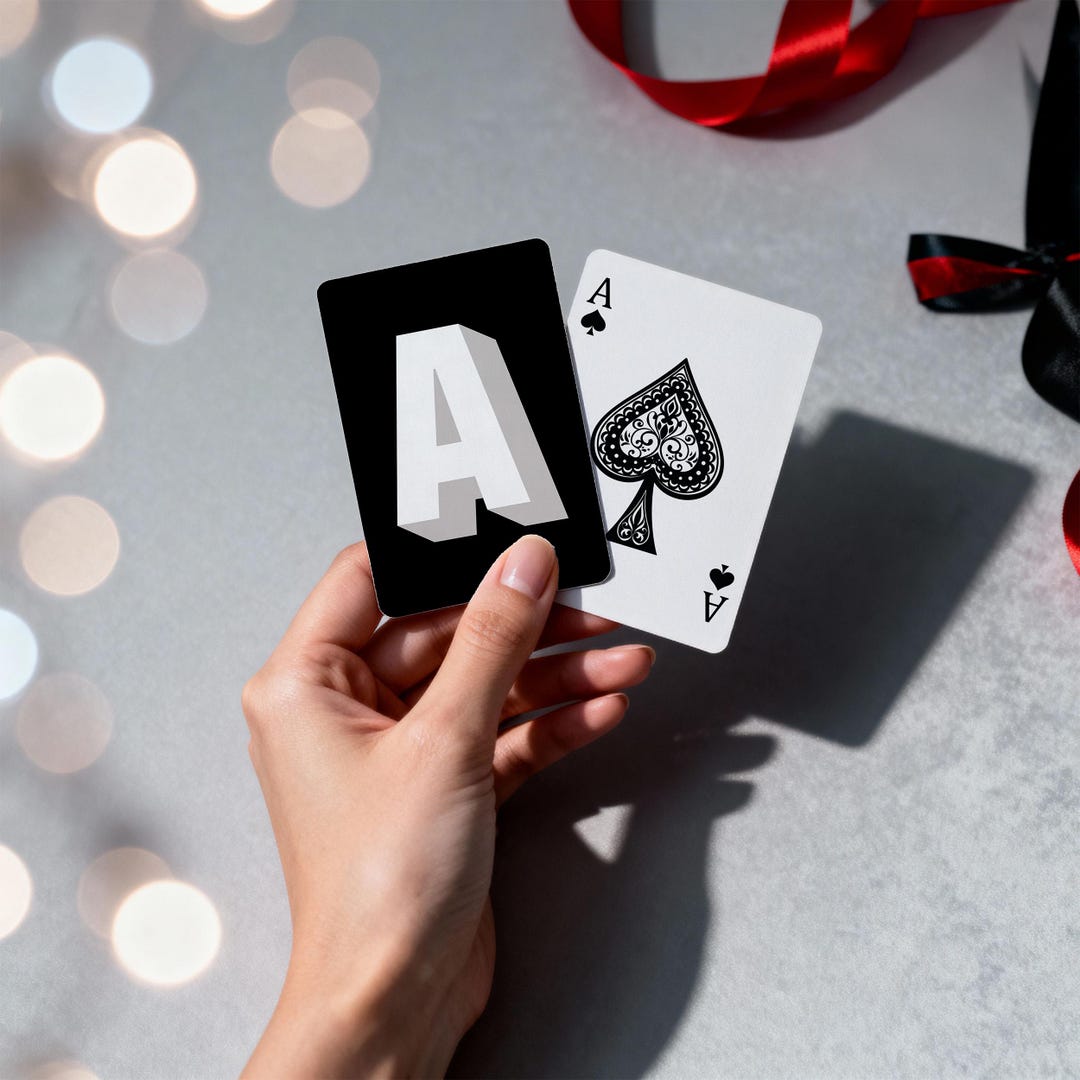 Custom Initial Playing Cards, Personalized Poker Deck for Game Night ...