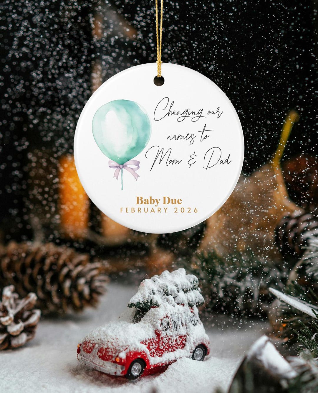 Personalized Mom Dad to Be Ornament, Expecting Baby Gift, Baby Shower ...