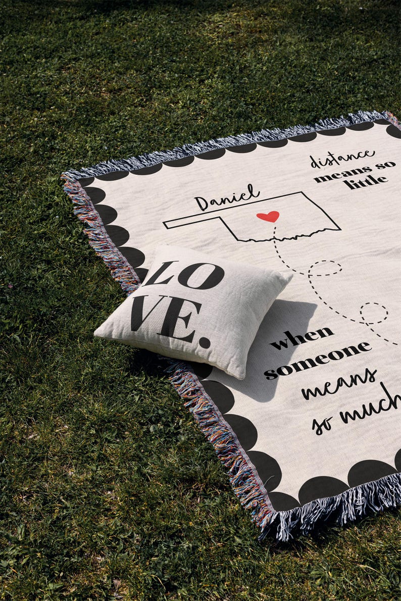 Custom State to State Blanket, A Little Far Away but Never Apart, Love ...