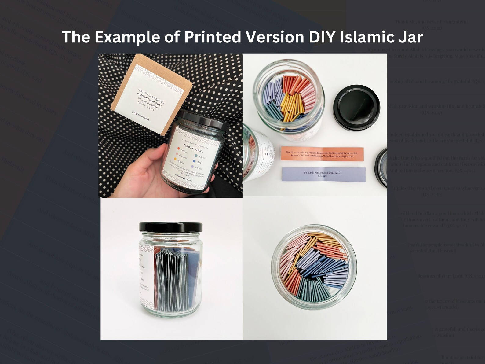 DIY Printable Islamic Jar | Quarnic Jar | Eid Gift | Ramadan Gift ...