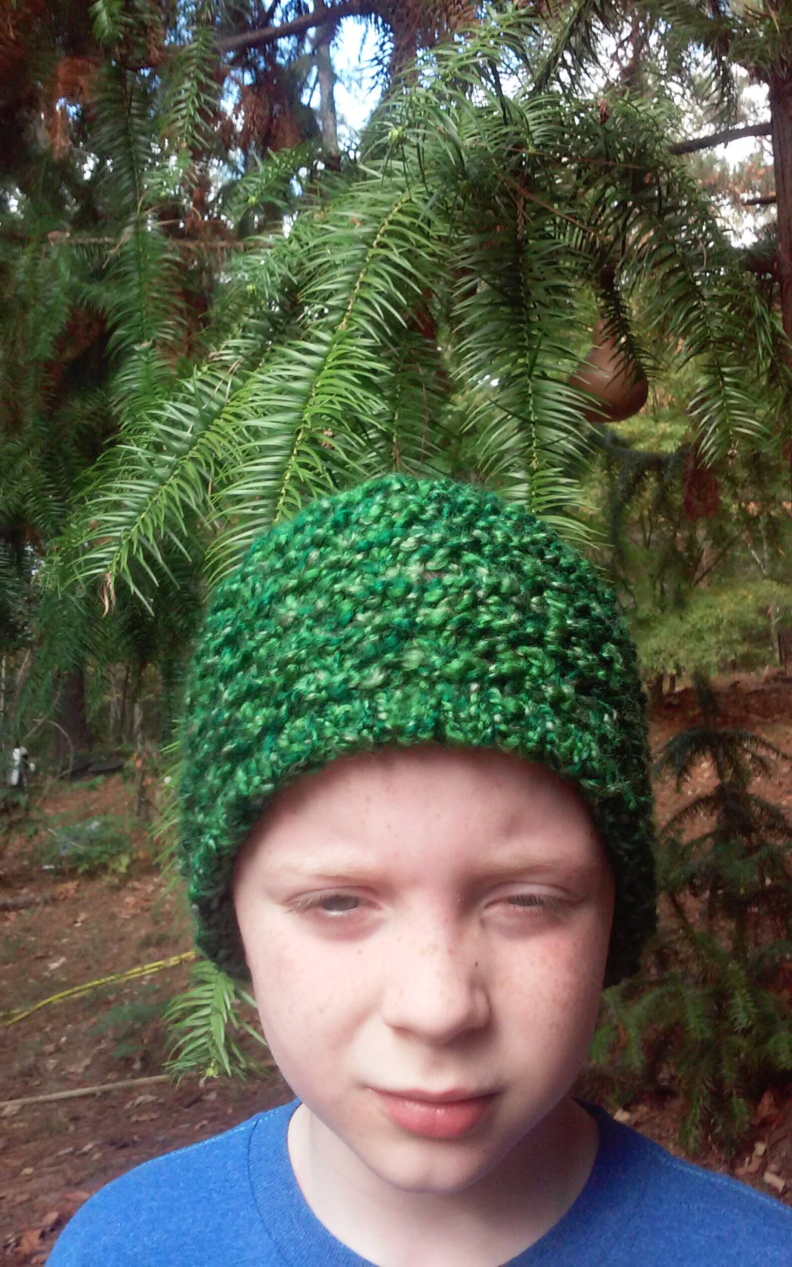 Enchanted Forest Knit Hat, Crochet Hat, Beanie Knit, Knit Slouchy Hat ...