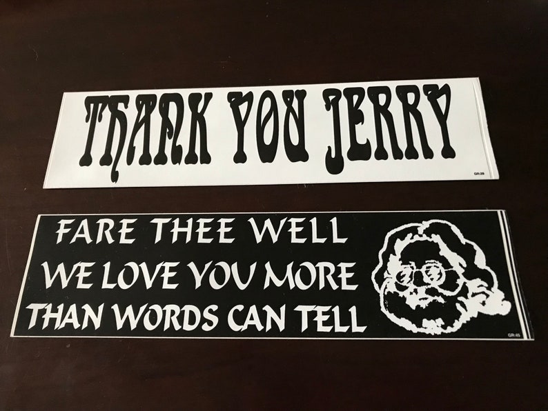 Vintage Dead Bumper Stickers, 2-pk, Jerry Garcia Stickers, the Grateful ...