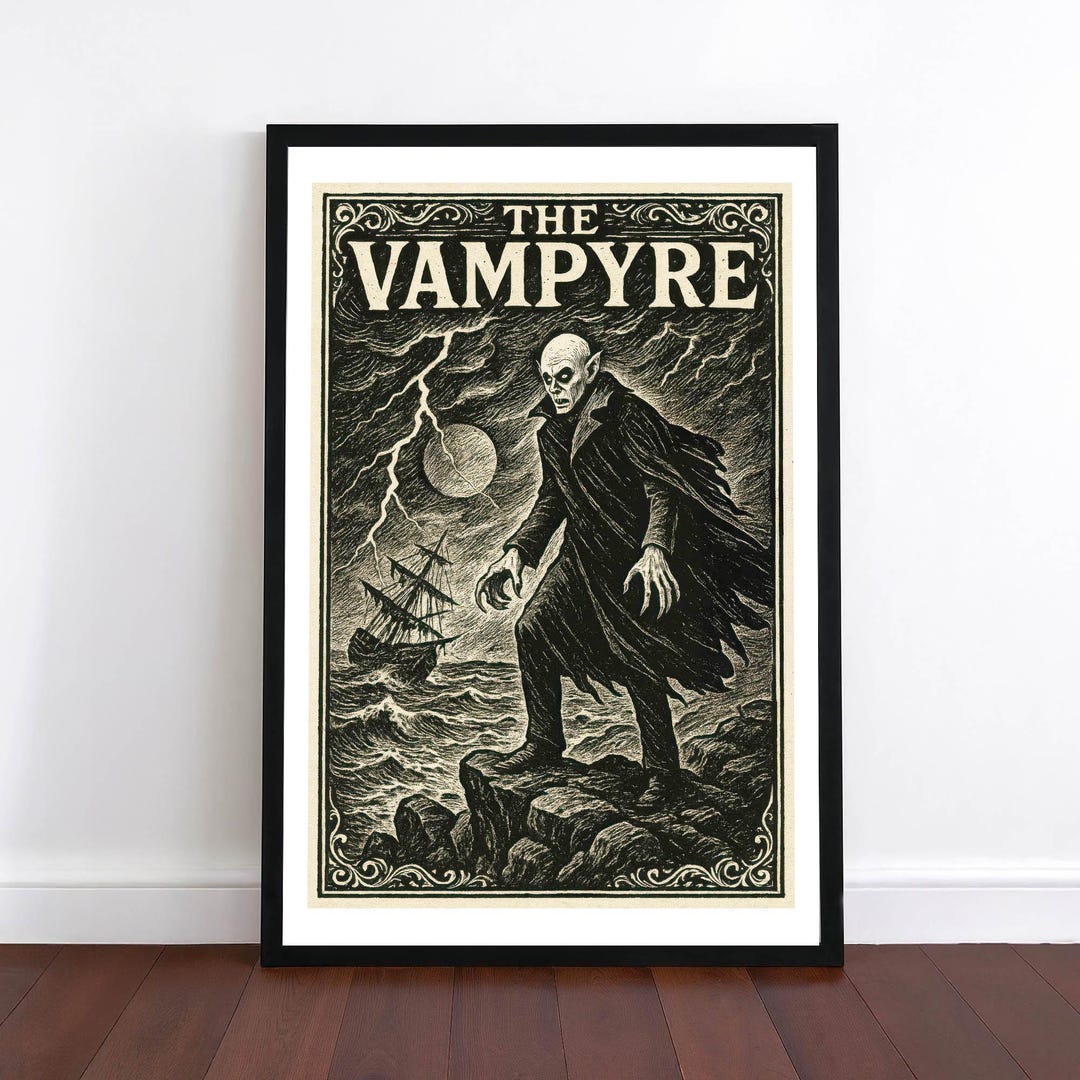 Gothic Vampire Poster Print: Victorian Horror Illustration - Etsy