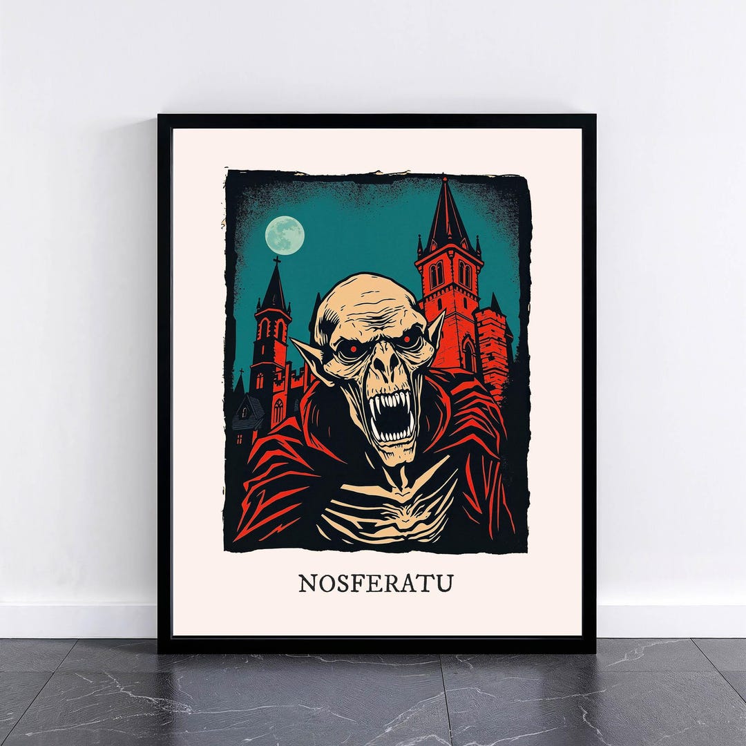 Nosferatu Vampire Horror Poster | Retro Wall Art Print | Gothic Movie ...