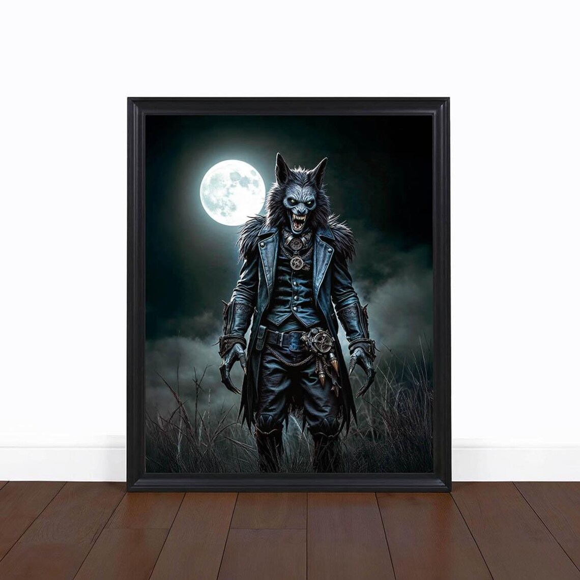 Steampunk Werewolf Art Print: Gothic Victorian Monster, Halloween Decor ...