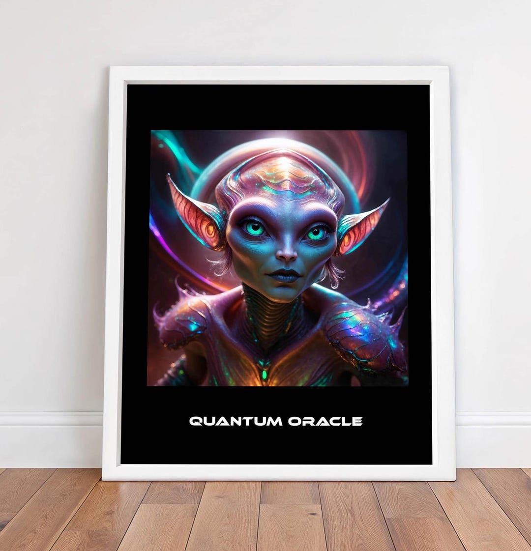 Stunning Unique Cosmic Art Poster. 'quantum Oracle'. Unique Sci-fi Art ...