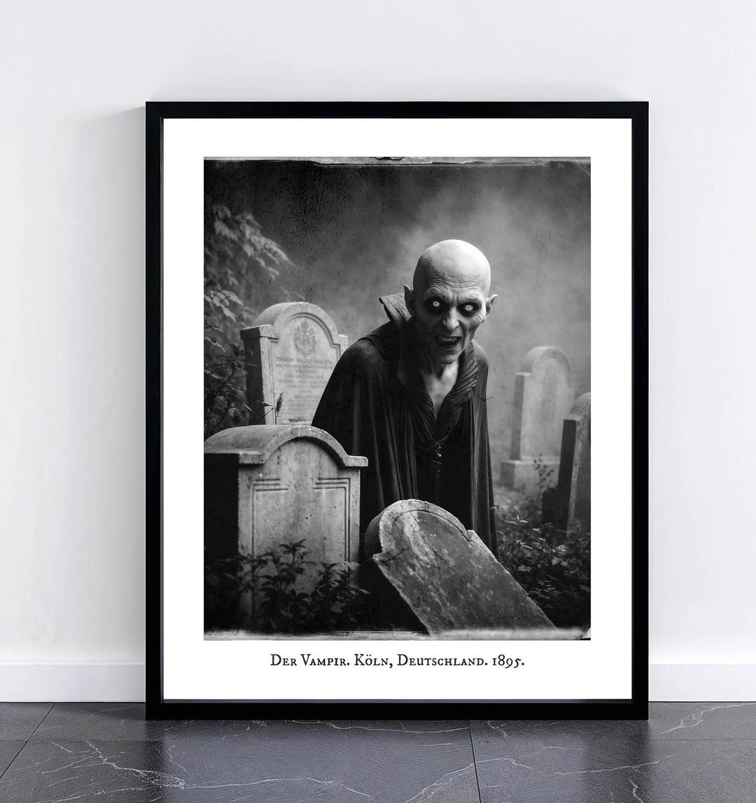 Vintage Gothic Horror Art Poster. Vampire Art. Folk Horror ...