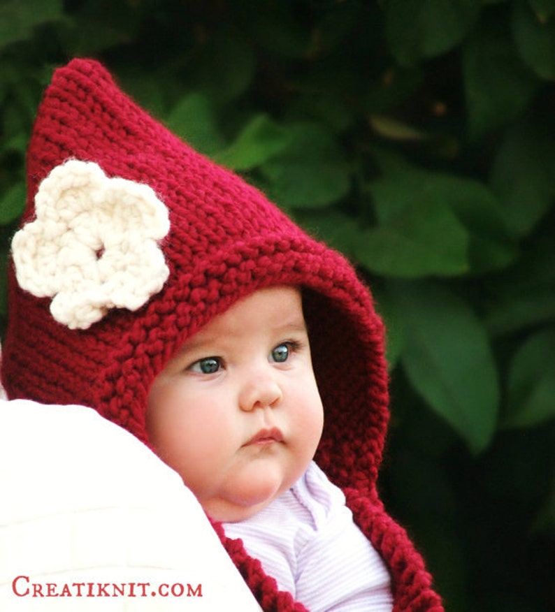 Knitting Pattern Pixie Hood baby Toddler Child Sizes - Etsy