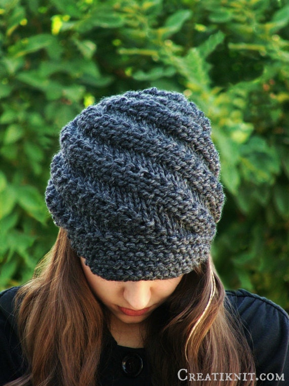 KNITTING PATTERN Spiral Hat - Etsy