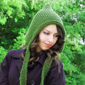 Knitting Pattern - Pixie Hat - Pixie Hood Pattern - Etsy