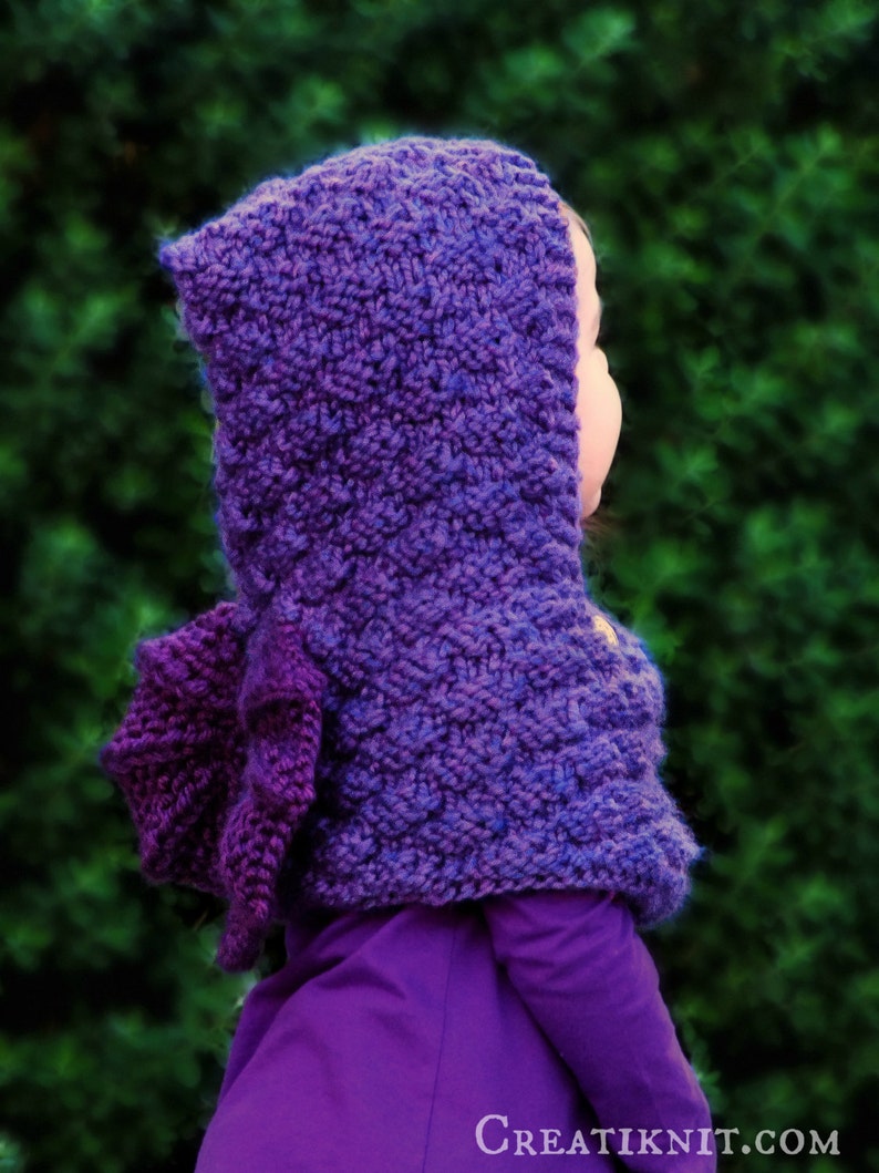Knitting Pattern-the Dragon Hooded Cowl - Etsy