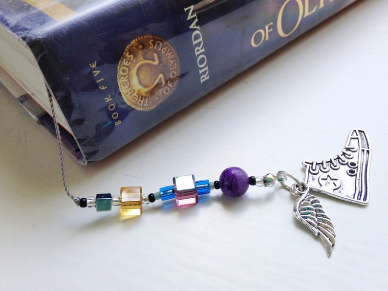 Percy Jackson Bookmark - Heroes of Olympus Converse Sneaker Wing Beaded ...