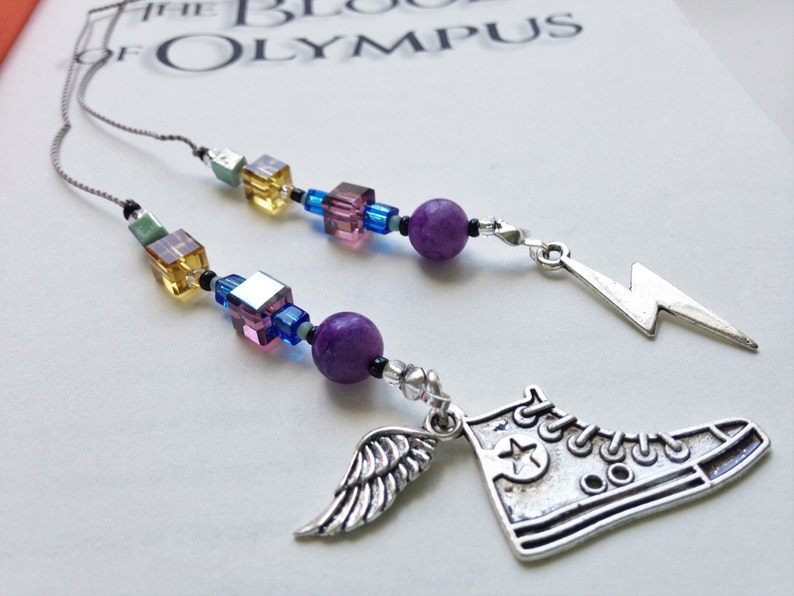 Percy Jackson Bookmark - Heroes of Olympus Converse Sneaker Wing Beaded ...