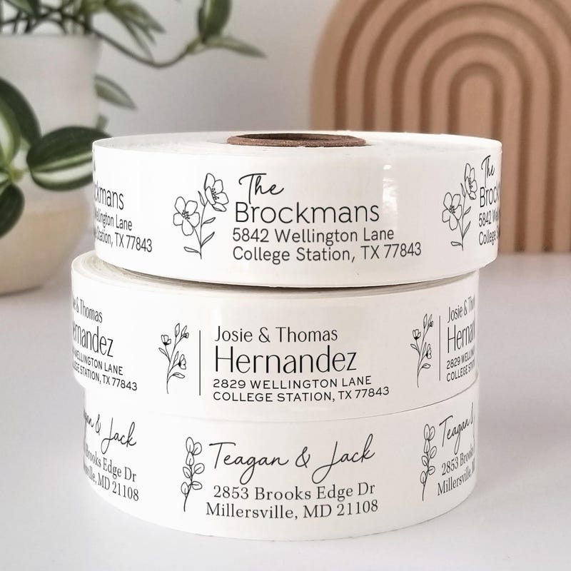 Personalized Self Adhesive Address Labels - Etsy