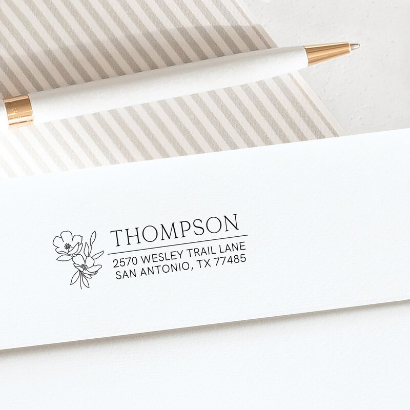 Floral Rubber Stamp - Etsy