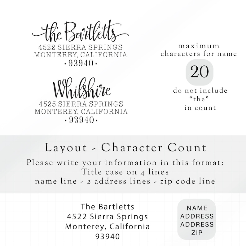 Custom Return Address Stamp Return Address Stamp Wedding - Etsy