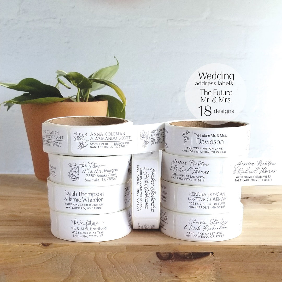 Wedding Address Labels Return Address Label Rolls & Sheet - Etsy