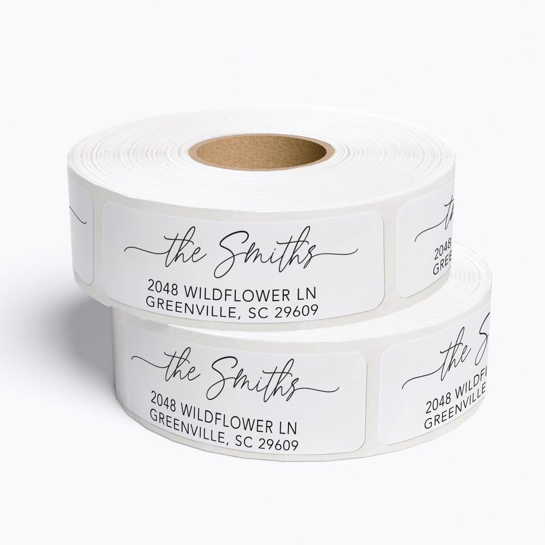 Address Labels on Rolls Personalized White or Clear Stickers Labels ...