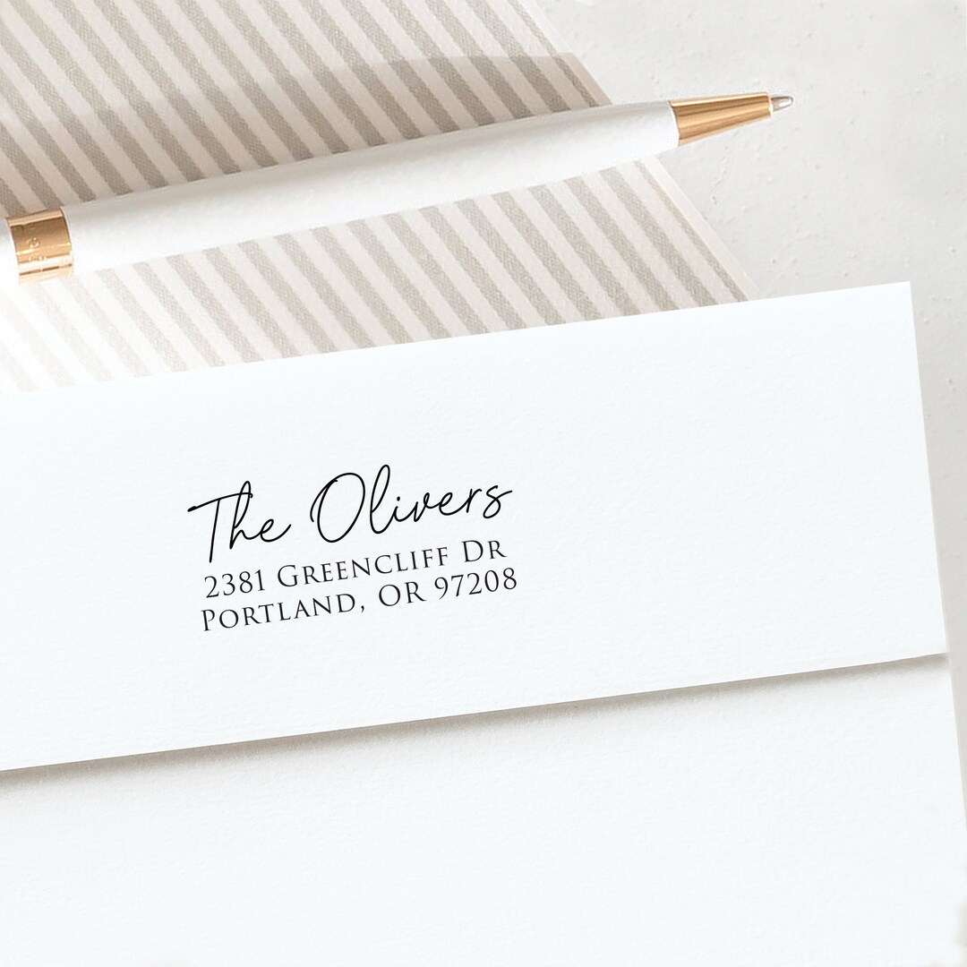 Personalized Address Stamp Great for Addressing Wedding Save the Dates ...