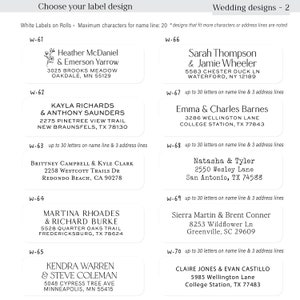 Wedding Address Labels | Return Address Label | Rolls & Sheet Labels ...