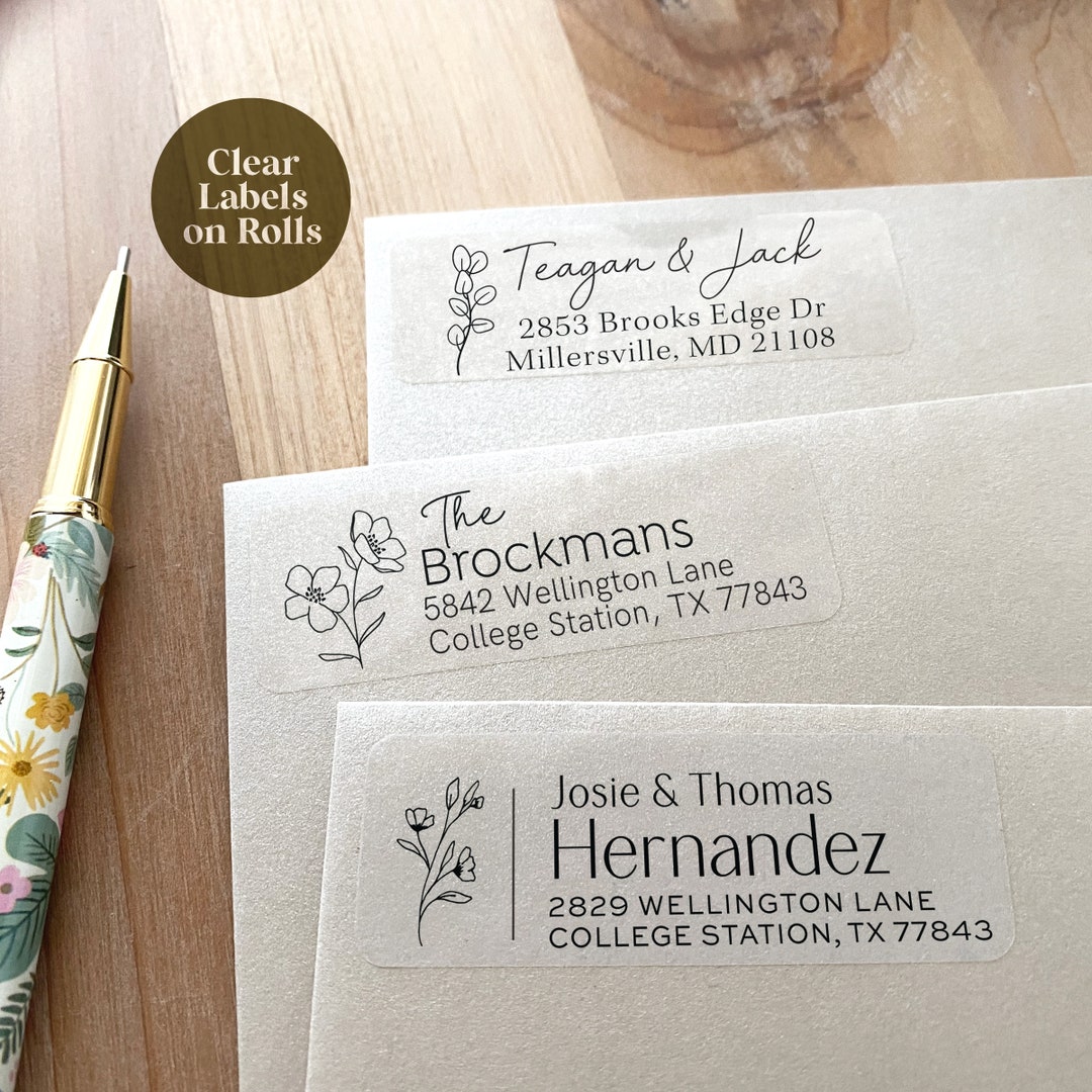 High Quality Clear Address Labels, Custom Personalized Wedding Address ...