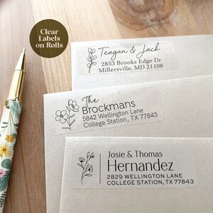 High Quality Clear Address Labels, Custom Personalized Wedding Address ...