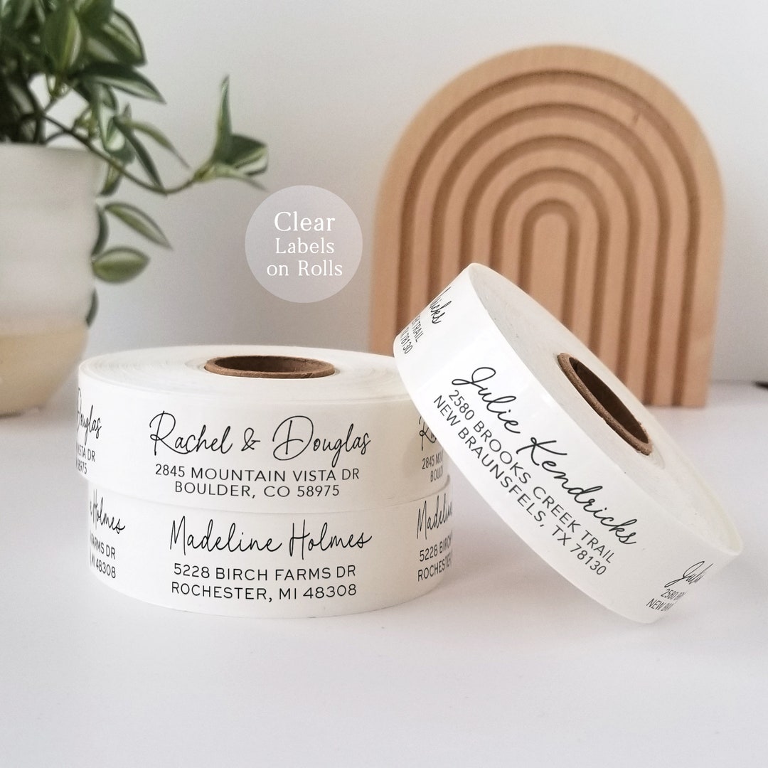 High Quality Clear Address Labels, Custom Personalized Wedding Address ...