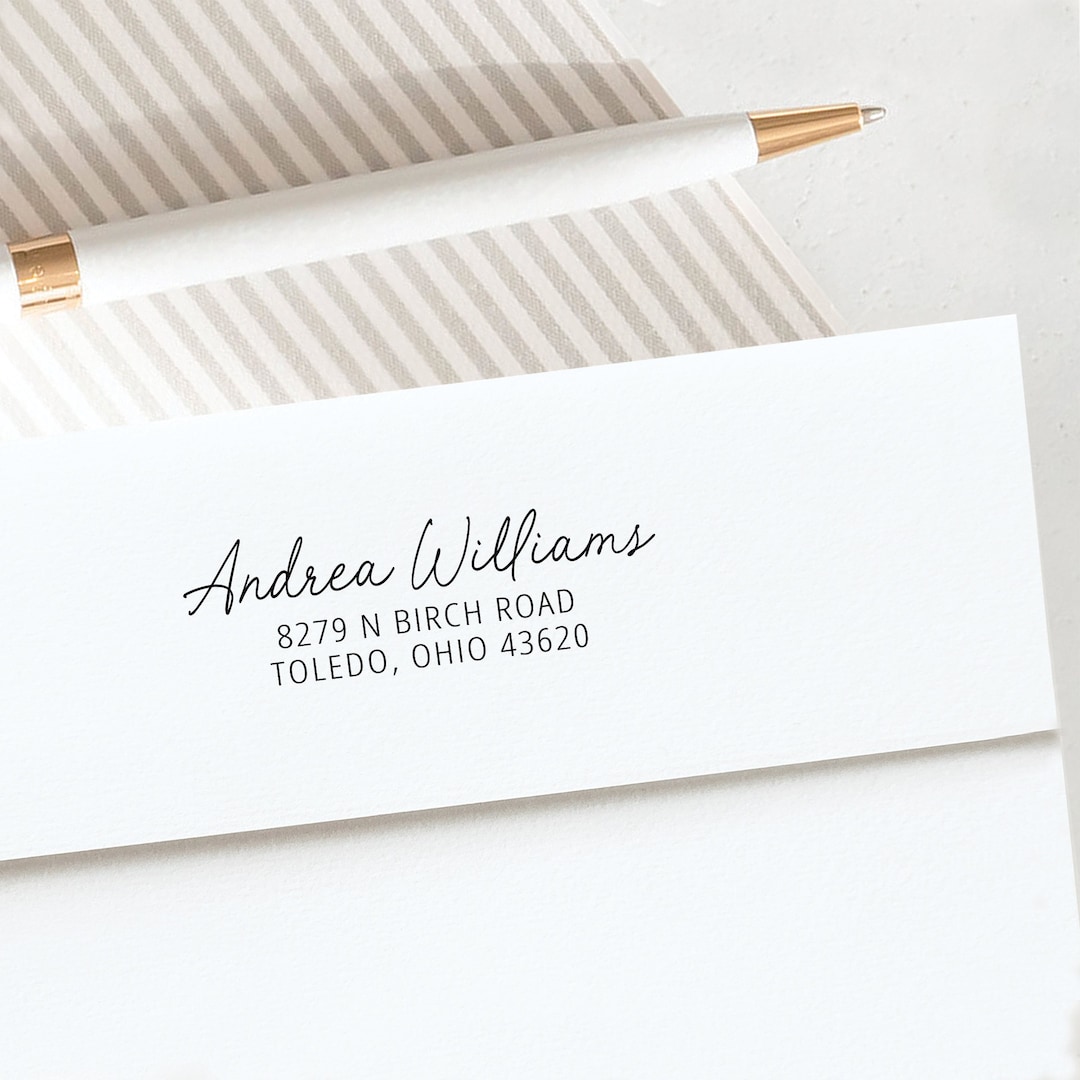 Personalized Self-inking Address Stamp | Custom Return Address Stamp ...