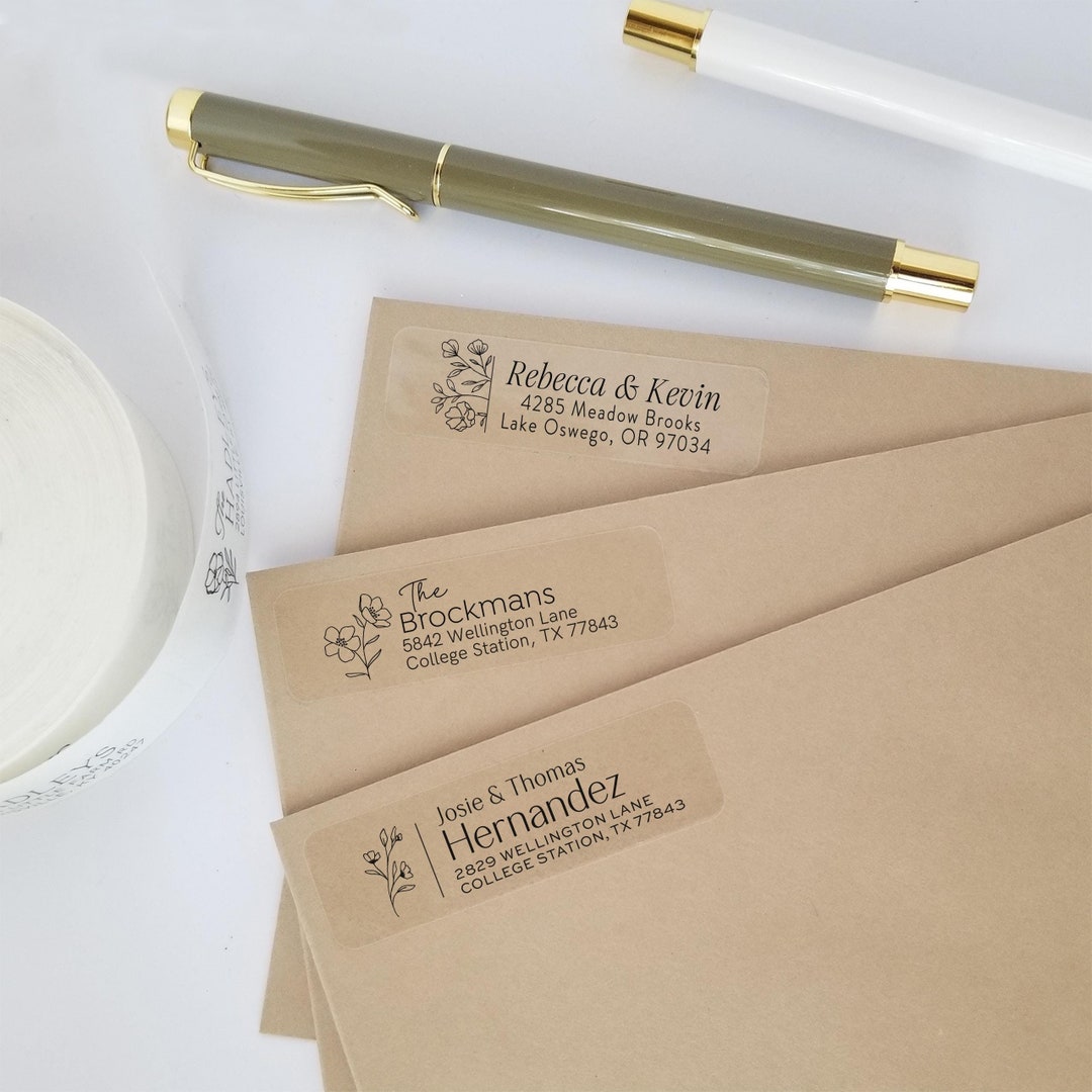 High Quality Clear Address Labels, Custom Personalized Wedding Address ...