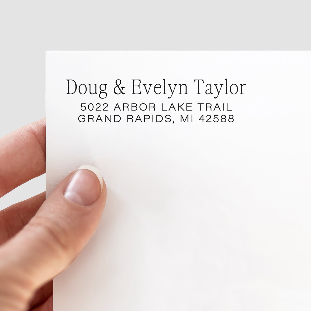 Personalized Self-inking Address Stamp | Custom Return Address Stamp ...