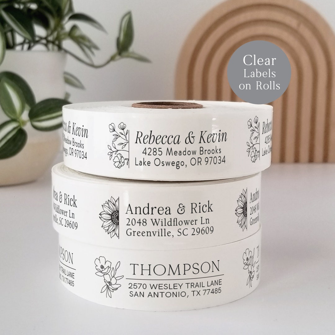 High Quality Clear Address Labels, Custom Personalized Wedding Address ...