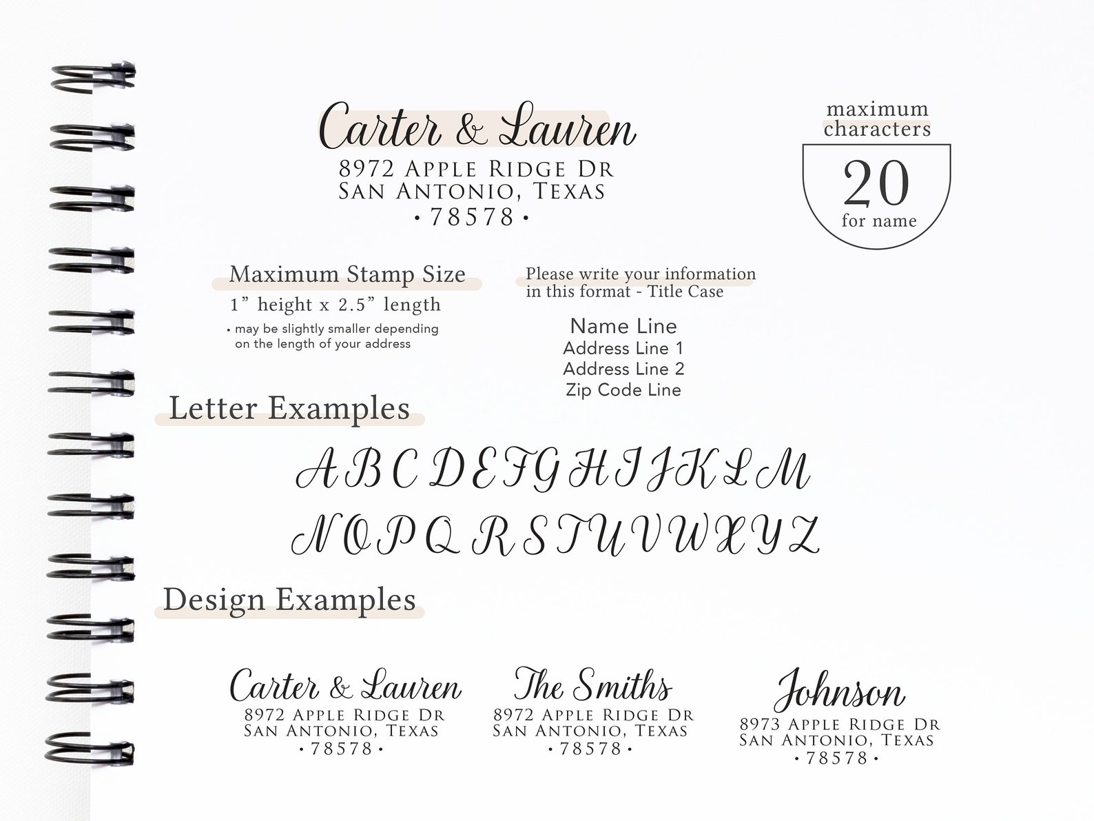 Return Address Stamp Custom Return Address Stamp Self Inking | Etsy