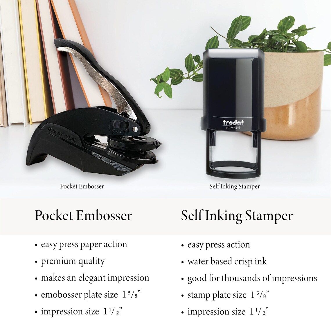 Custom Book Embosser or Book Stamp, Personalized Book Lover Gift ...