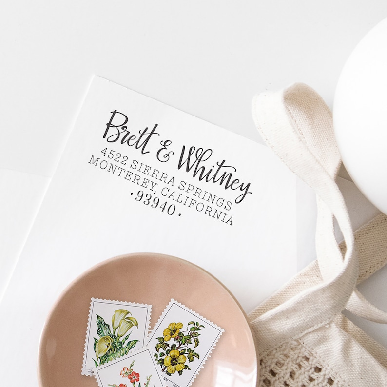 Custom Return Address Stamp Return Address Stamp Wedding - Etsy