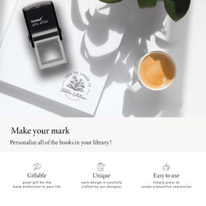 Custom Book Stamp, Self Inking or Wood Handle Stamp - Perfect Gift for ...
