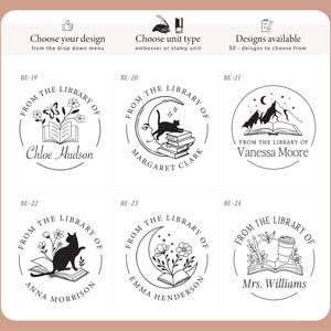Book Embosser or Book Stamp, Personalized Family Tree Book Stamp or ...
