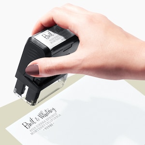 Custom Return Address Stamp, Return Address Stamp, Wedding Invitation ...