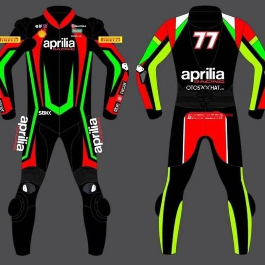 Motorcycle Aprilia Track Leathers One Piece Motorbike Leather Racing ...